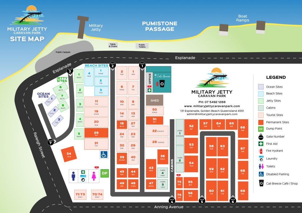 Park Map - Military Jetty Caravan Park